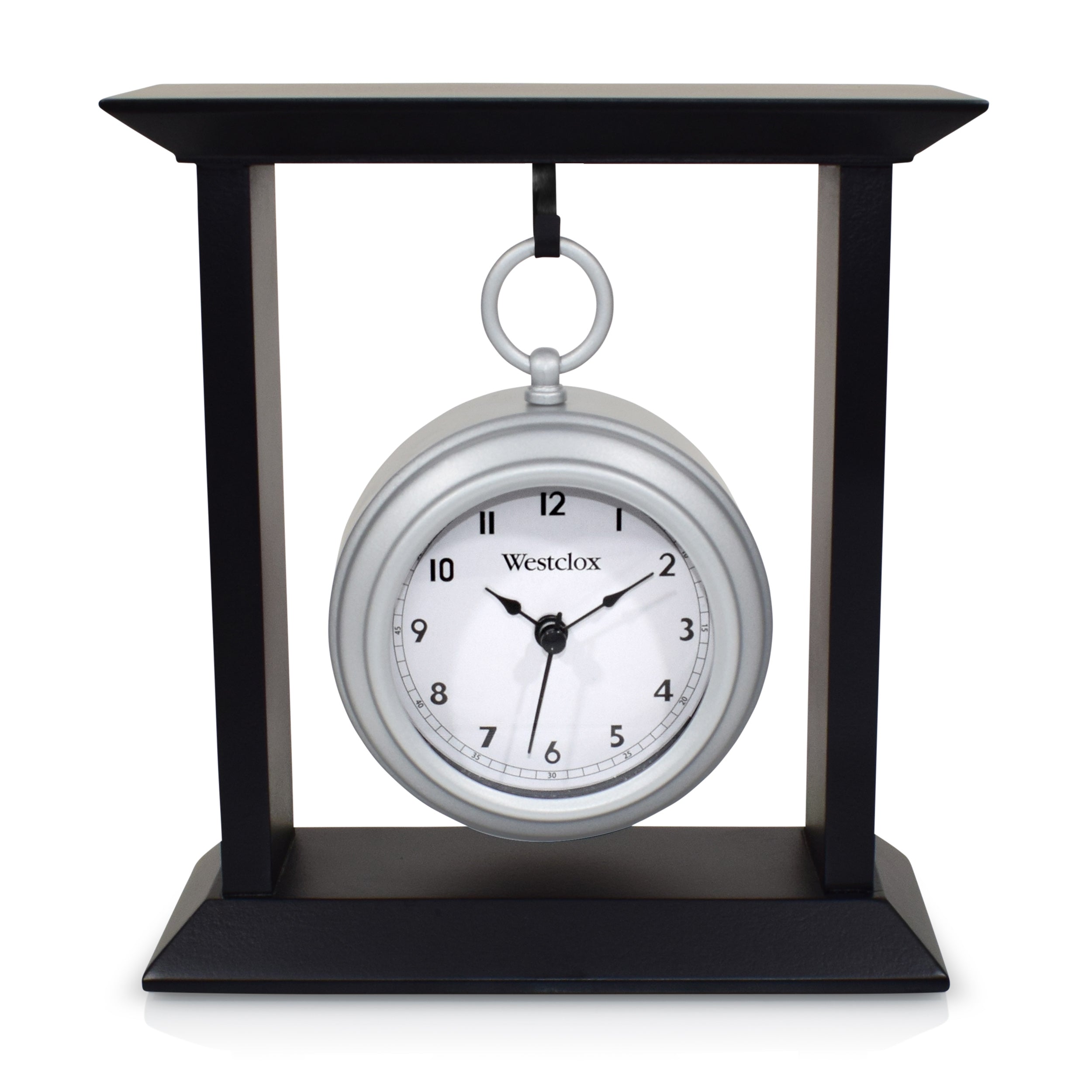 Westclox Pocket Watch Style Table Clock – Black & Silver Dec – The ...